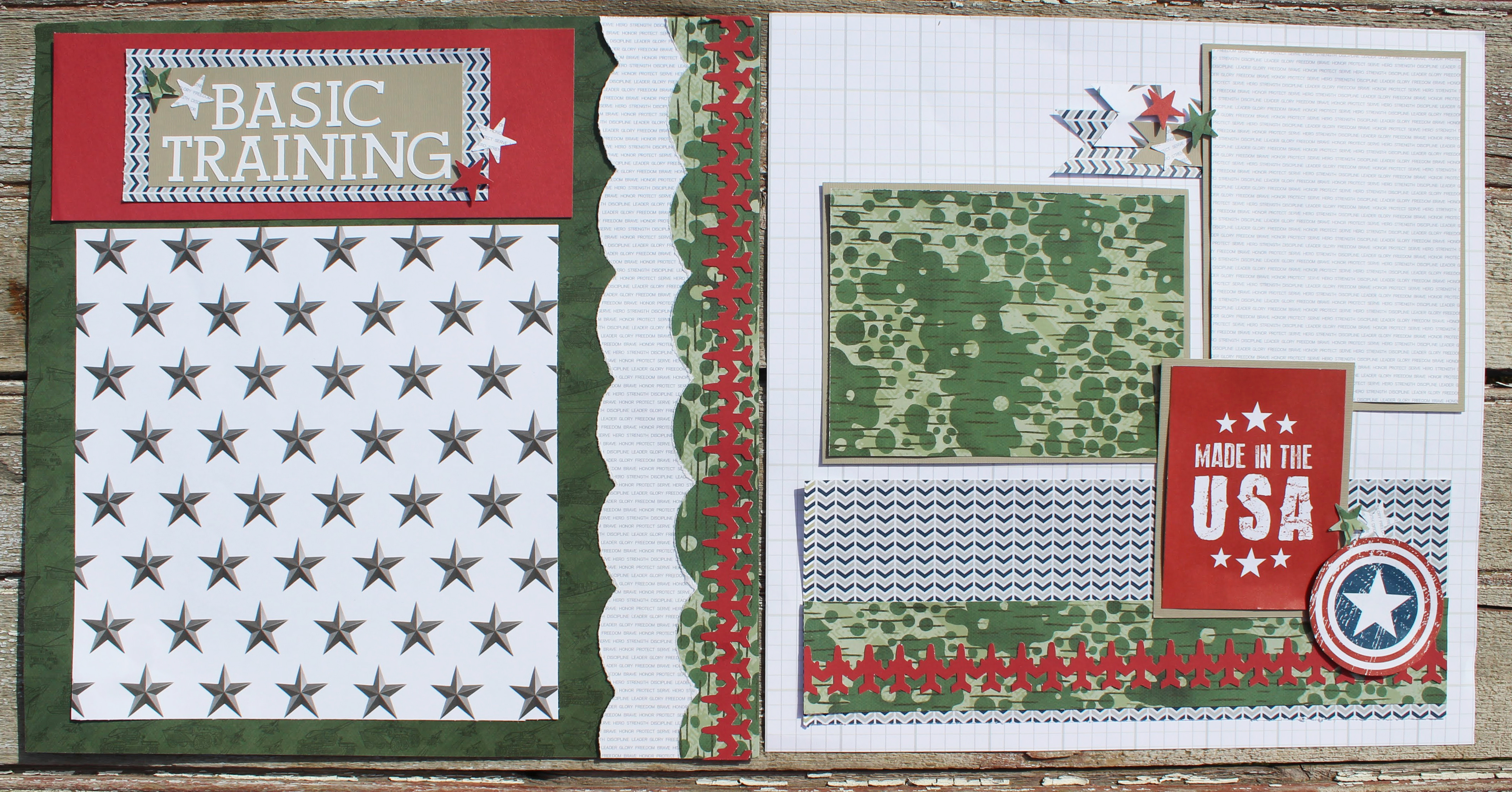 USA Scrapbooking Combo Using the Brave & Star-Spangled Collections ...