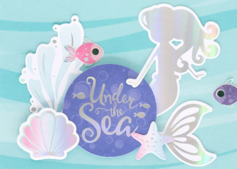 Seas the Day with this Mermaid Scrapbook Layout