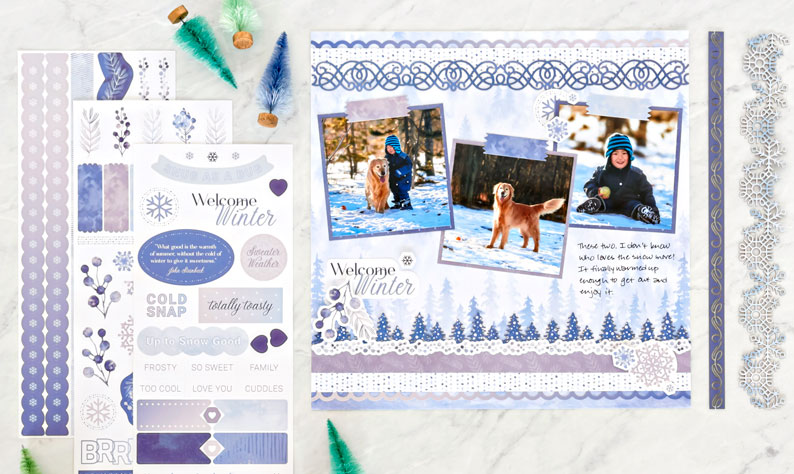 Embrace the Cold with this Winter Scrapbook Layout Idea – The Pages
