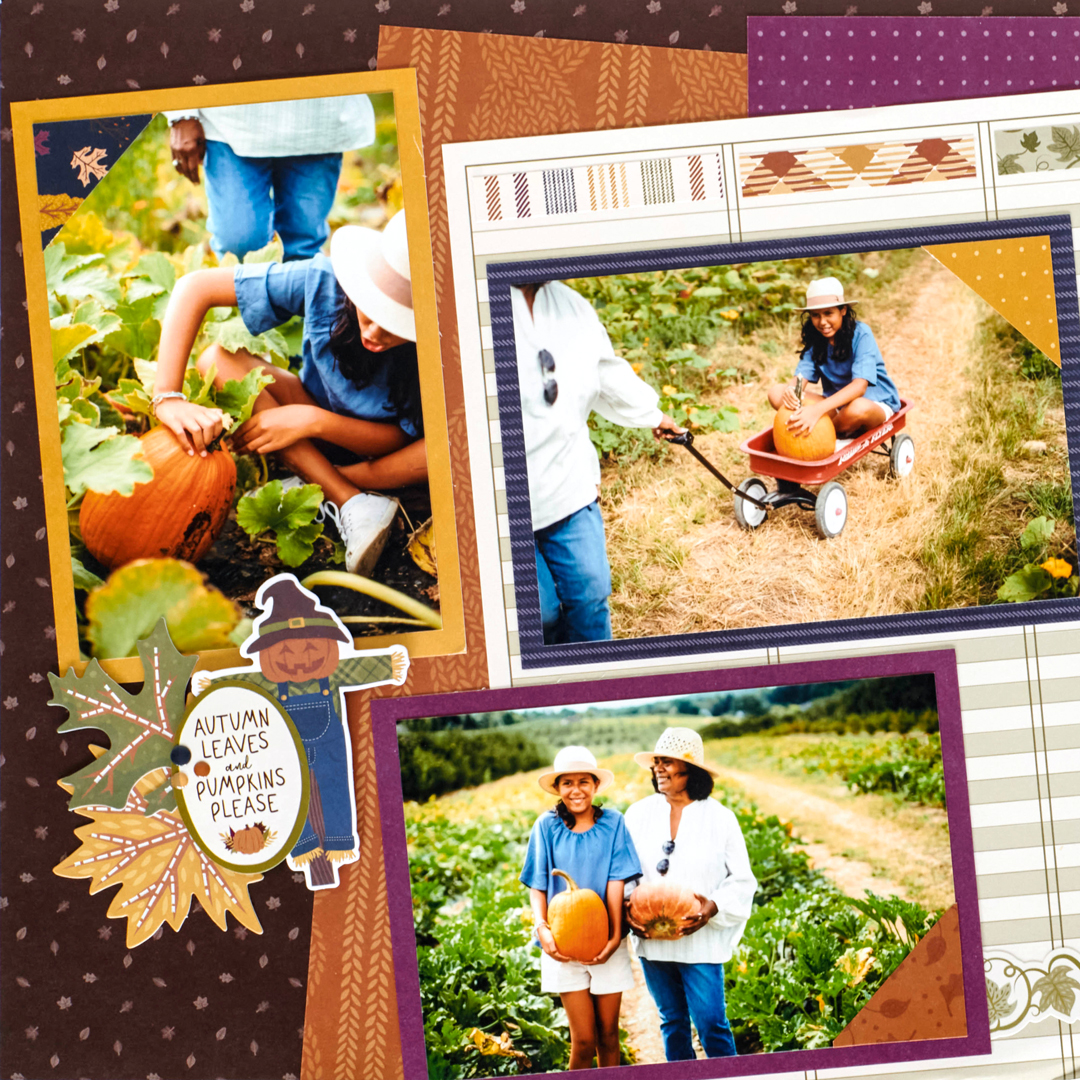 Fun Fall Frenzy: Double Page Scrapbook Layout – The Pages