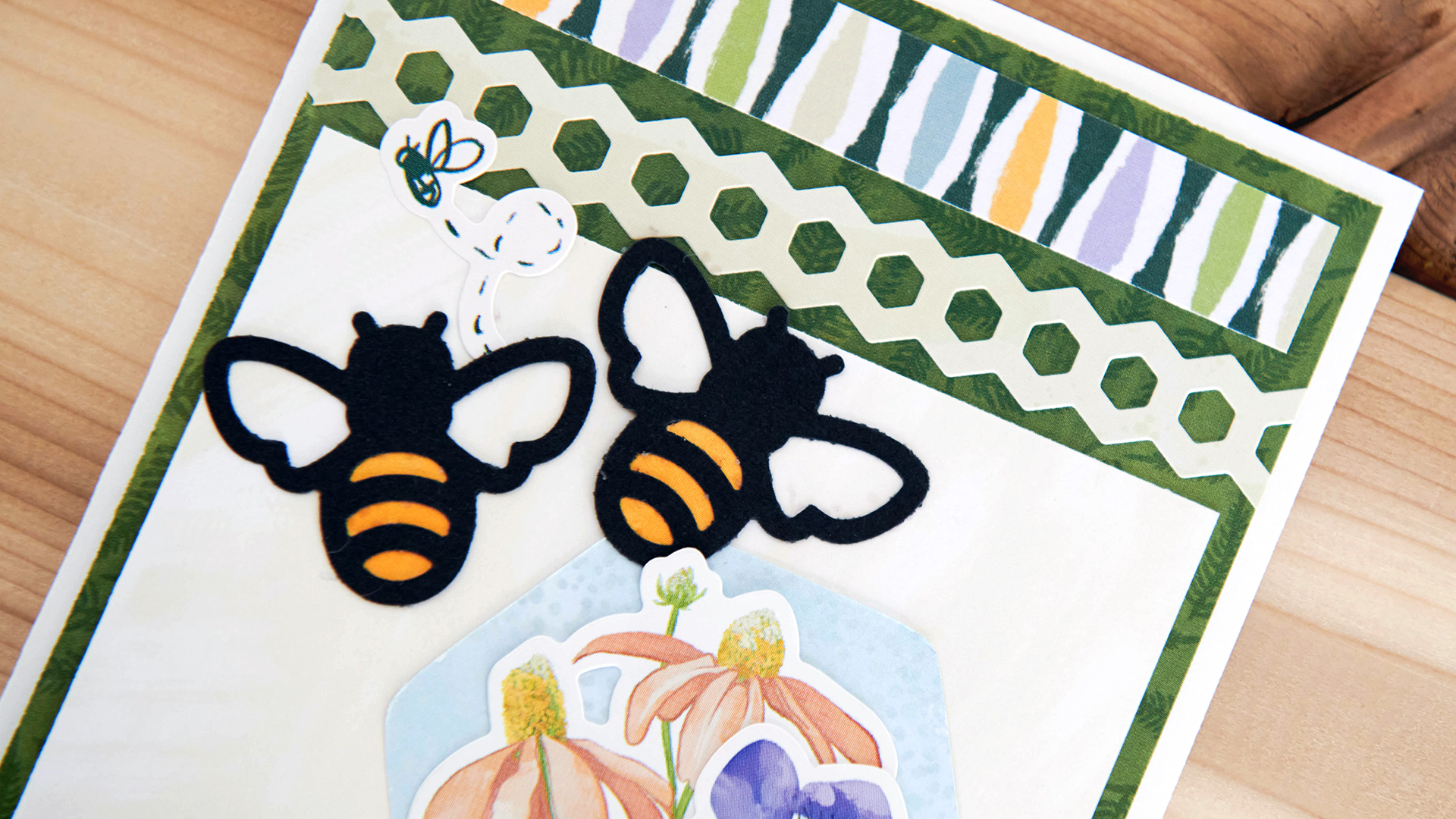 Buzzin’ With Detail: Bee Scrapbook Borders And DIY Card – The Pages