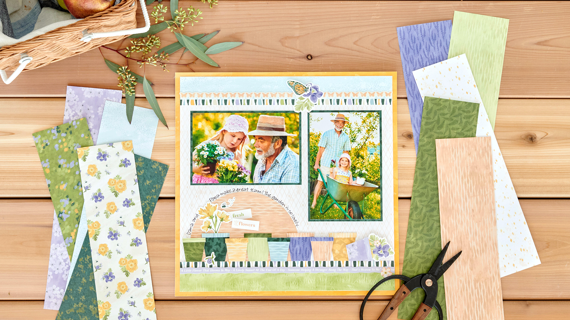 Have a Green Thumb of Fun With This Garden Scrapbook Layout – The Pages