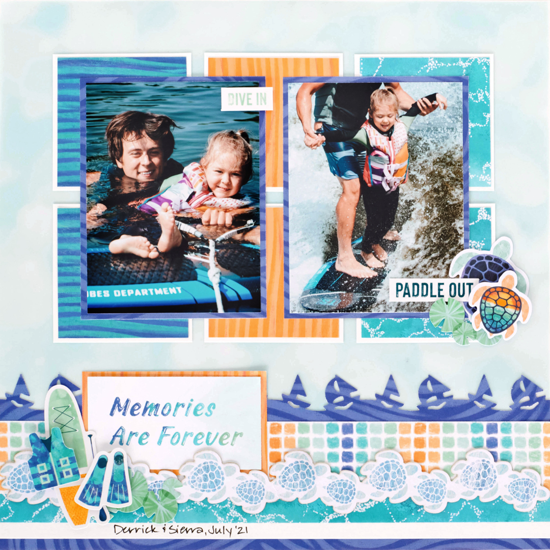 Paddle Toward A New Project With This Water Themed Scrapbook Layout ...