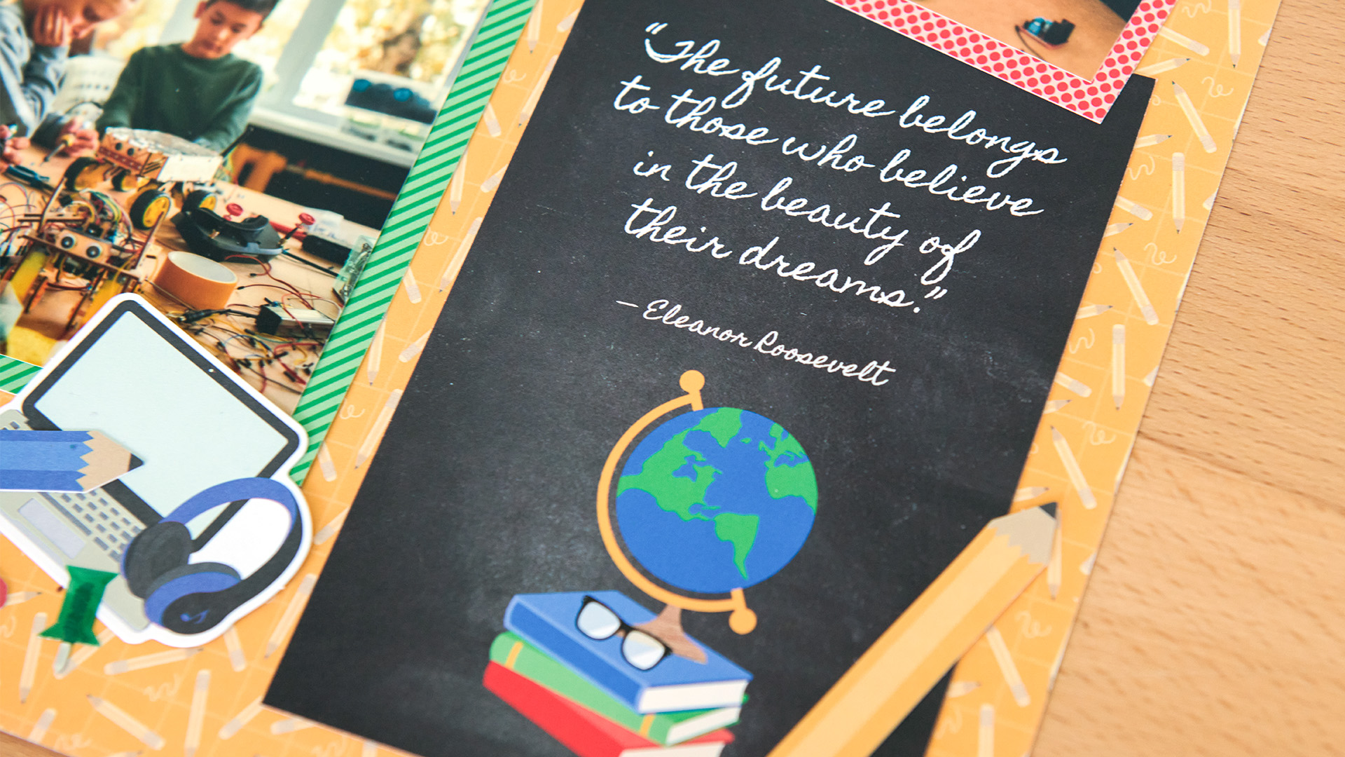 Class Act: School Themed Scrapbook Layout – The Pages