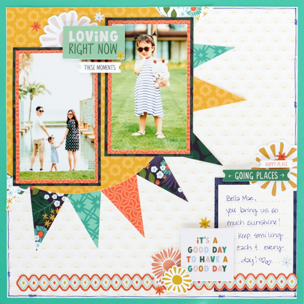 Feel Rays Of Relaxation: Tropical Scrapbook Layout – The Pages