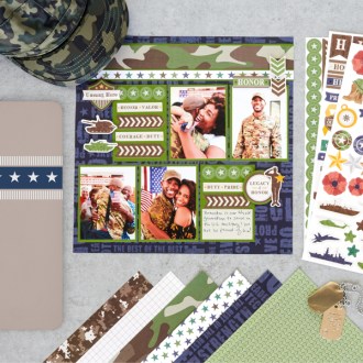 A Layout Of Legacy And Honor: Military Scrapbook Layout – The Pages