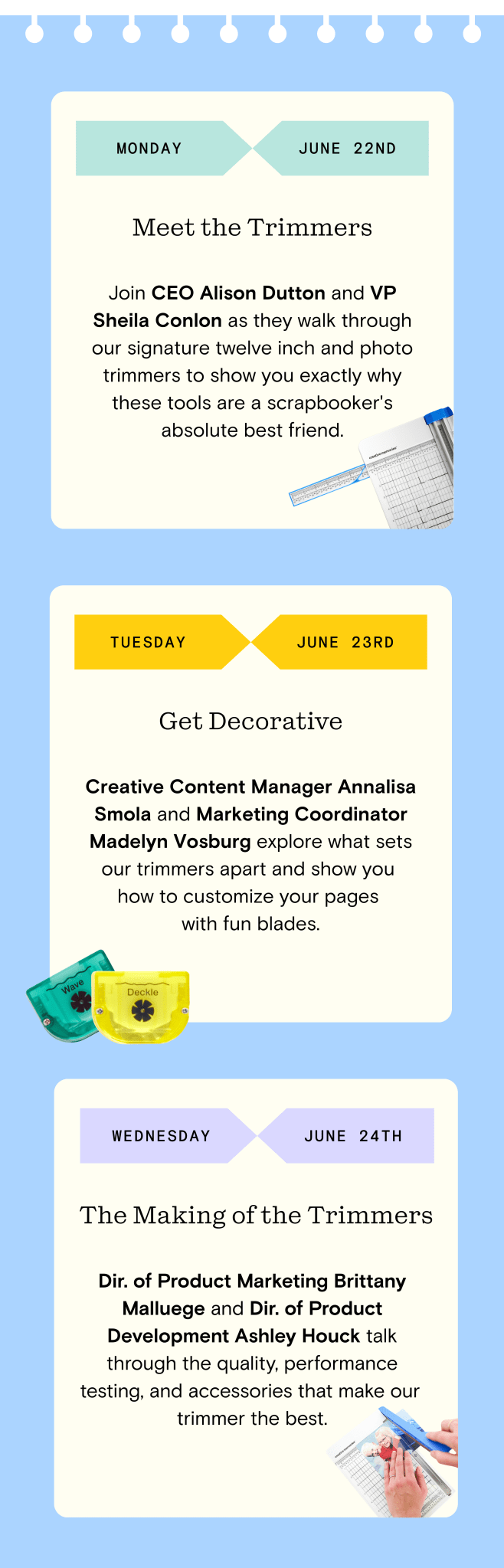 Three Days of Scrapbook Trimmer Tips, Tools and Inspiration